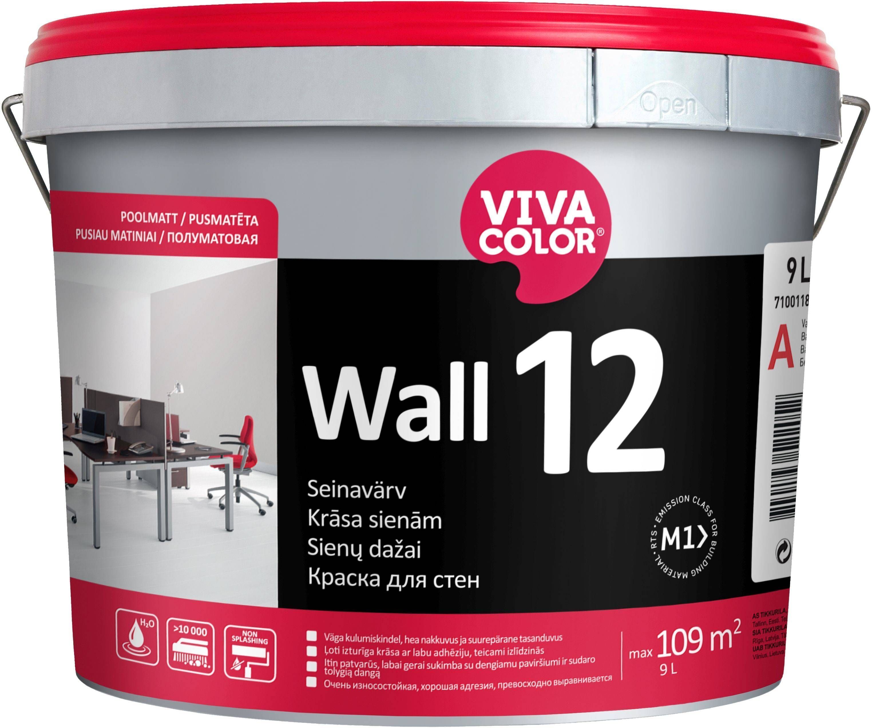 SEINAVÄRV VIVACOLOR 12 9L VALGE POOLMATT - Bauhof