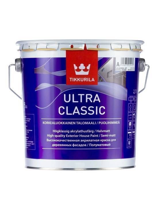 PUITFASSAADIVÄRV TIKKURILA ULTRA CLASSIC 2,7L VALGE POOLMATT - Bauhof