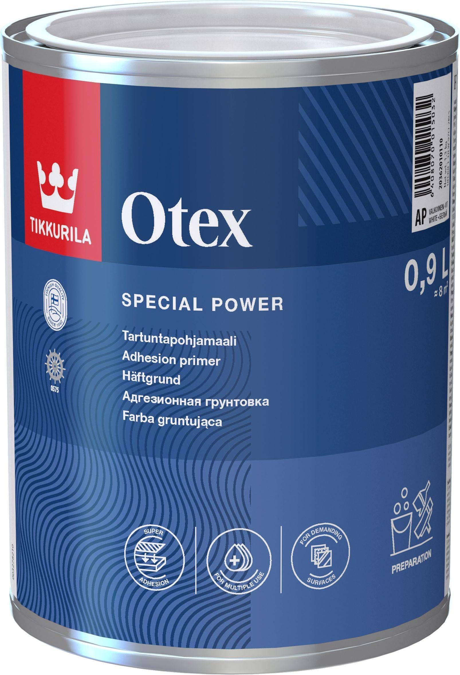 KRUNTVÄRV TIKKURILA OTEX 0,9L VALGE TÄISMATT - Bauhof