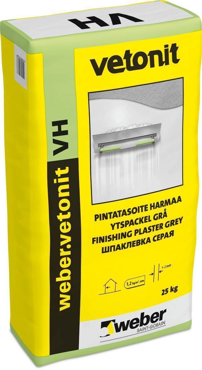 VETONIT VH VIIMISTLUSPAHTEL HALL 25KG - Bauhof