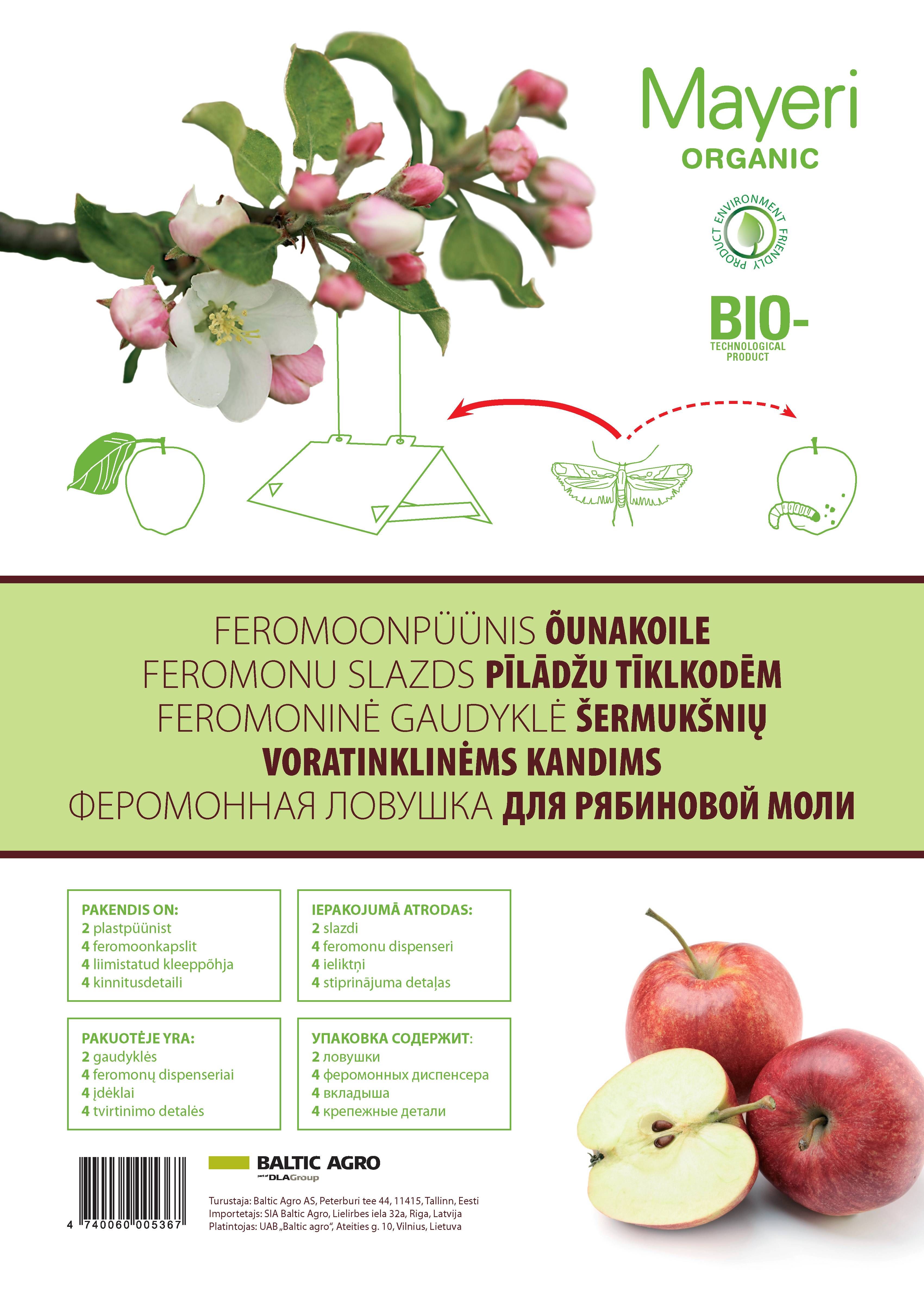 FEROMOONPÜÜNIS ÕUNAKOILE MAYERI ORGANIC - Bauhof