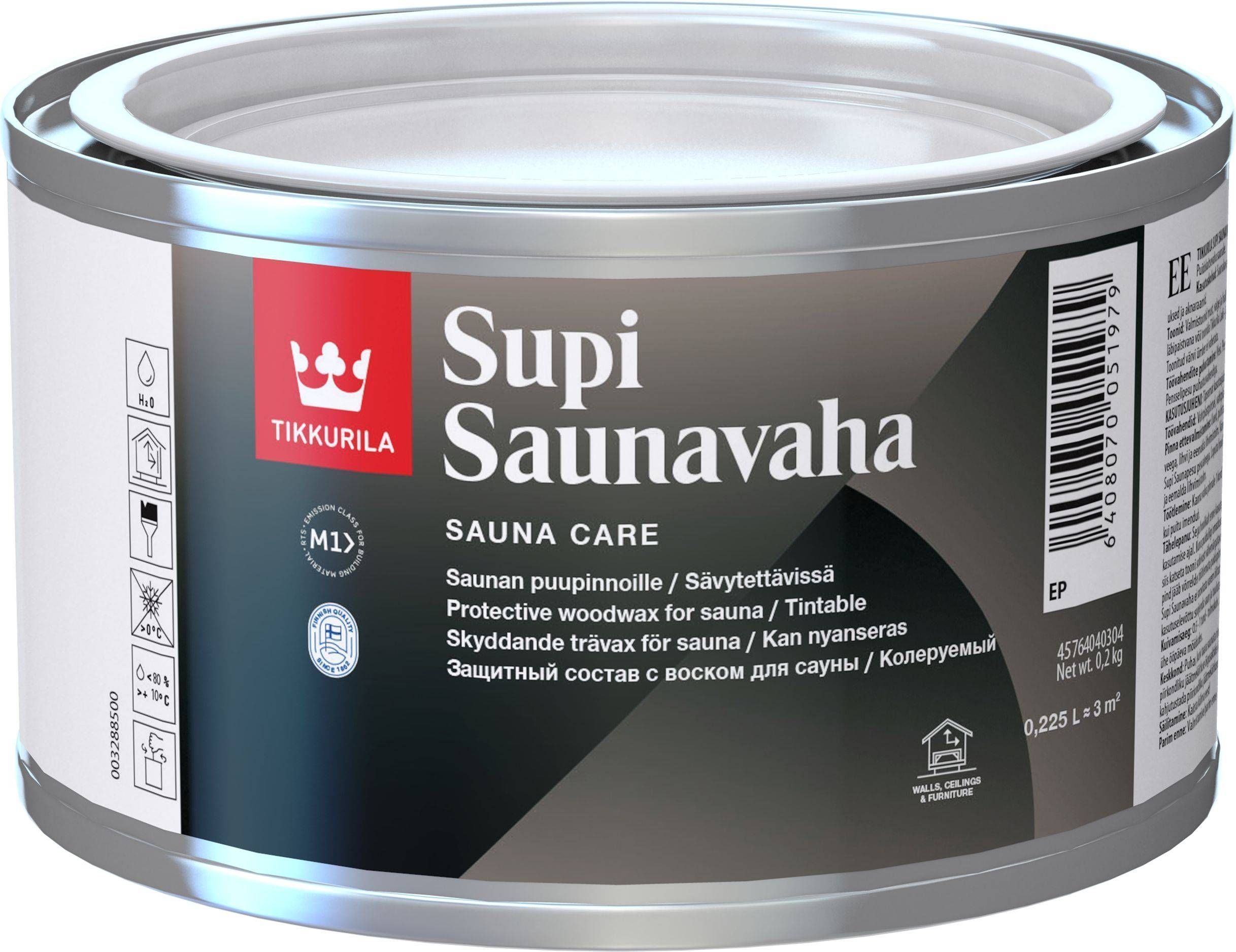 SAUNAKAITSEVAHEND TIKKURILA SUPI SAUNAVAHA 0,225L VÄRVITU - Bauhof
