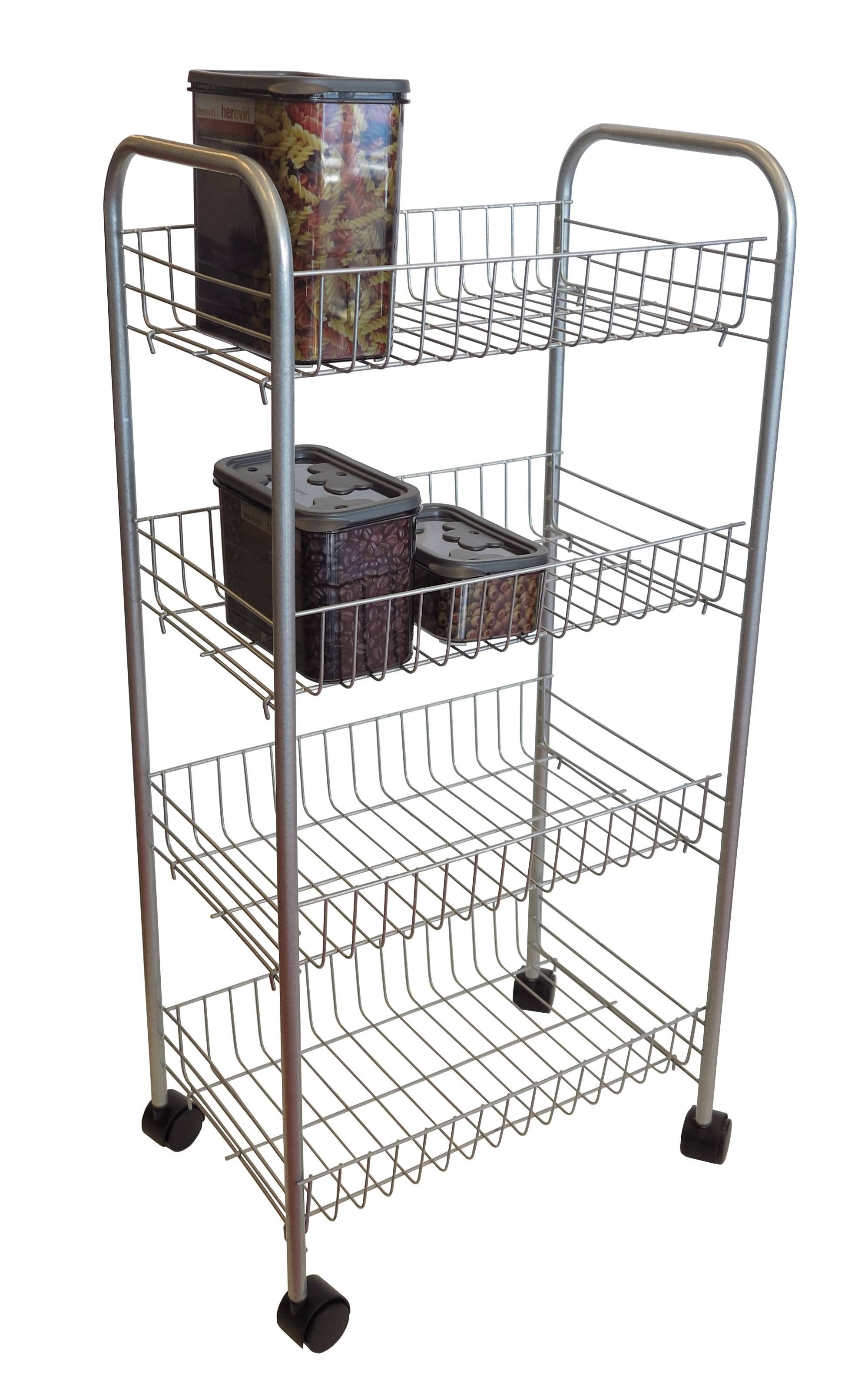 KORVRIIUL RATASTEL 40,5X28X86CM 4 RIIULIT, METALL - Bauhof