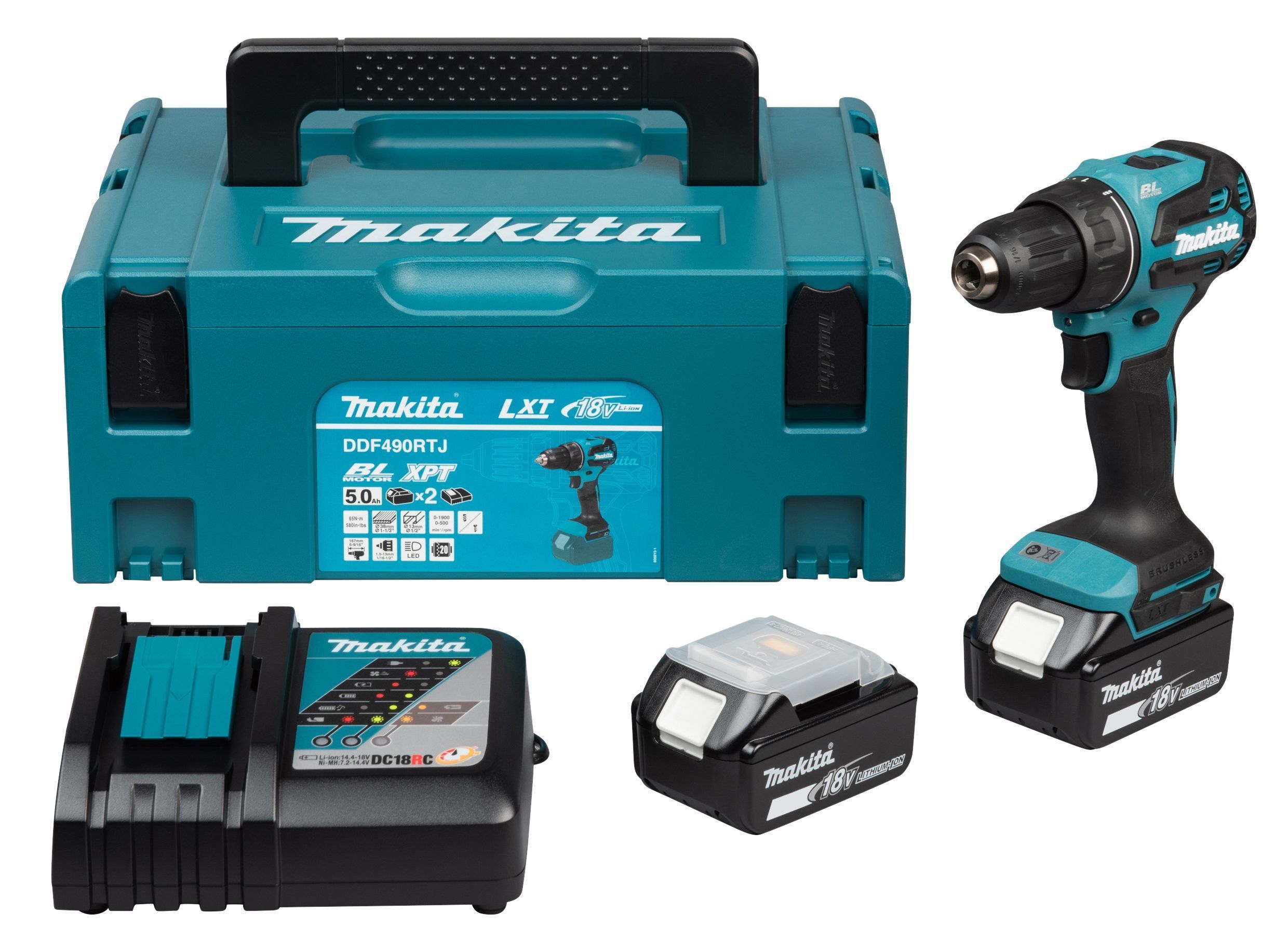 AKUTRELL MAKITA DDF490RTJ 2X5,0AH 18V LI-ION - Bauhof
